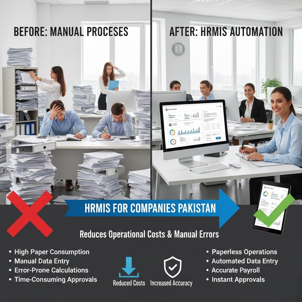 HRMIS for Companies Pakistan Reduces Operational Costs